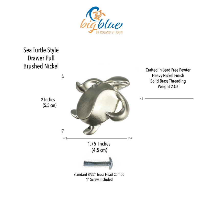 Turtle Drawer Pulls and Knobs Turtle Handles Nautical Pulls - Etsy