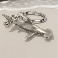 Pewter Grey Reef Shark Keychain: Ocean Lover Gift - Etsy