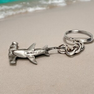 Pewter Hammerhead Shark Keychain: Ocean Lover Gift - Etsy