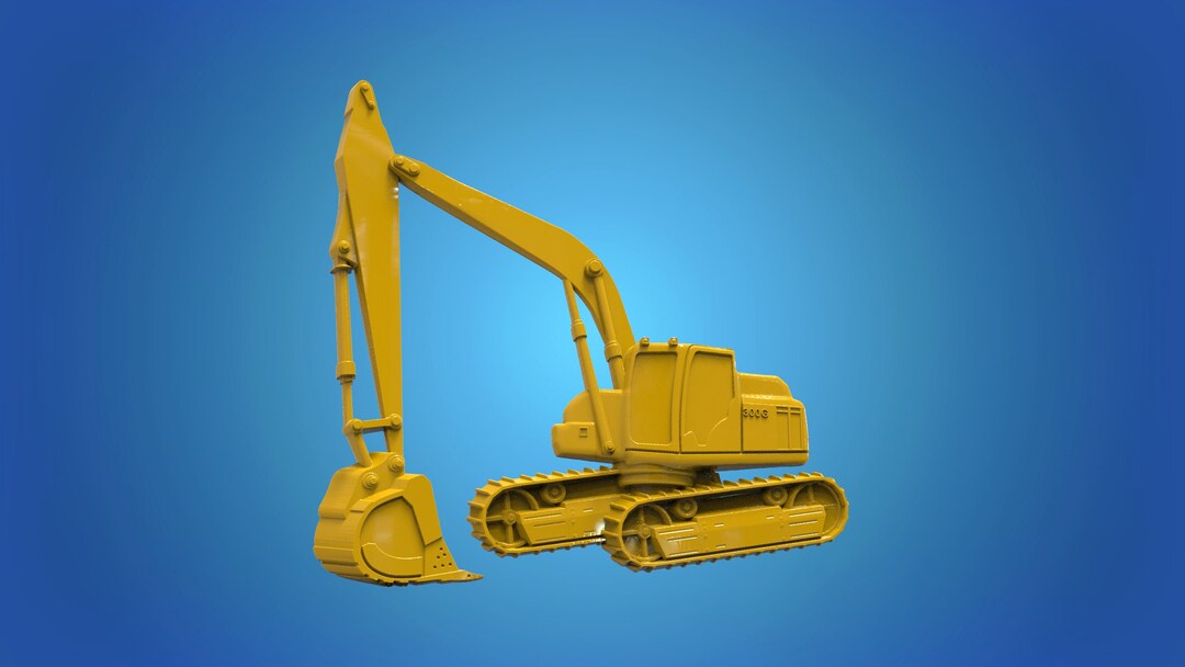 Excavator Machine for 3D Printing and CNC, 3D STL Model, Artcam, Aspire ...
