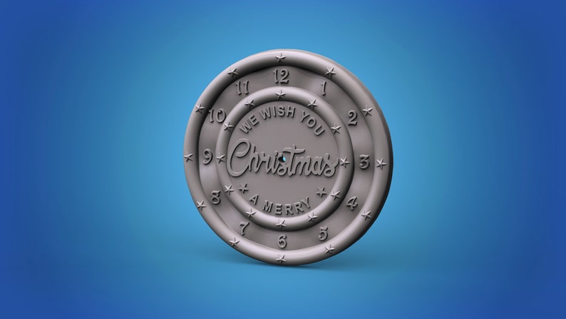 Merry Christmas Clock 3d STL Model for CNC Router and 3d Printing - Etsy