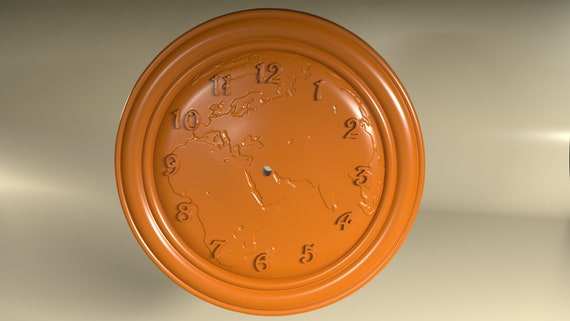 Globe World Wall Clock 3d STL Model for CNC Router and 3d | Etsy