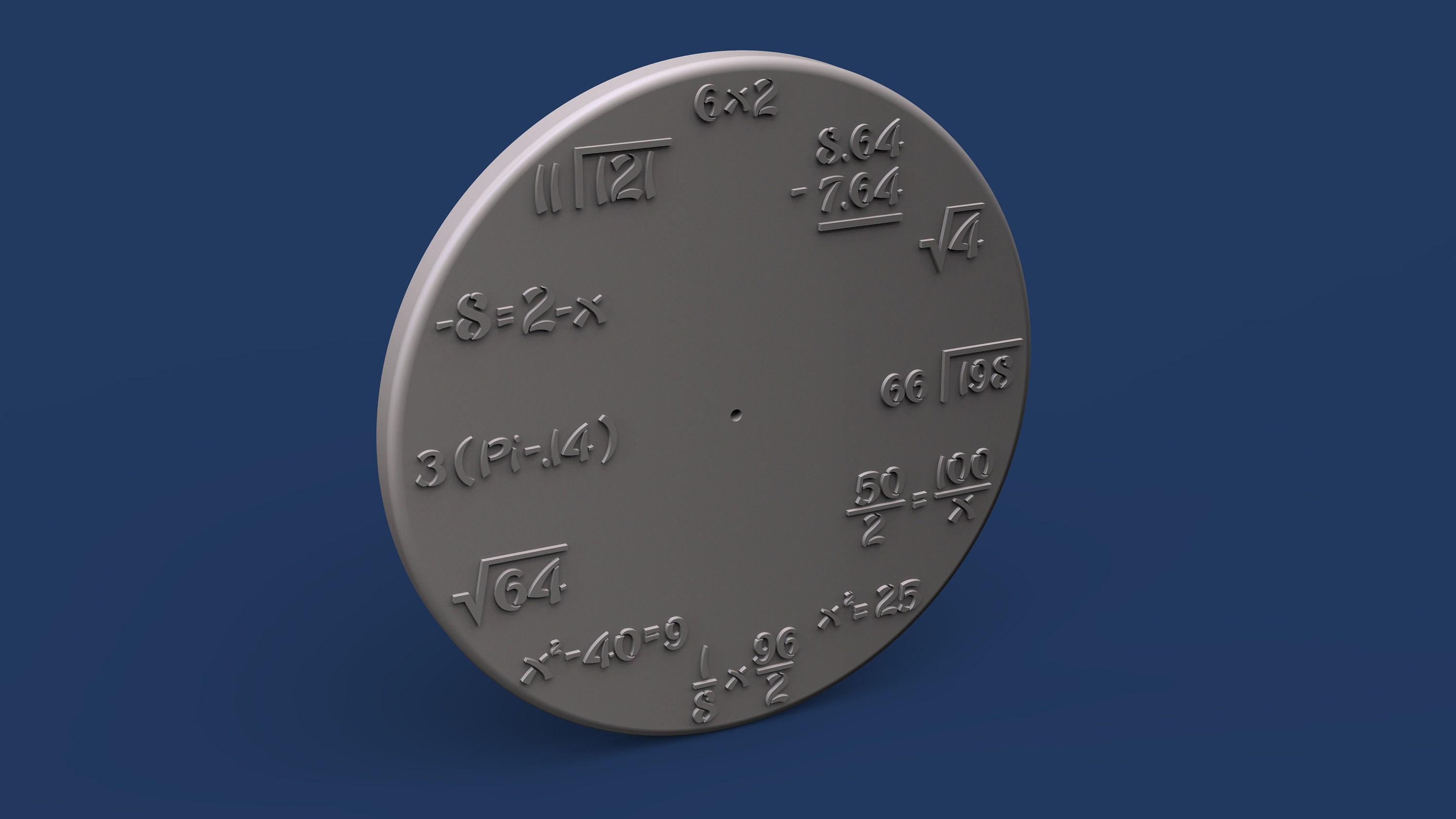 3d STL Model for CNC Router and 3d Printing Math Wall Clock - Etsy