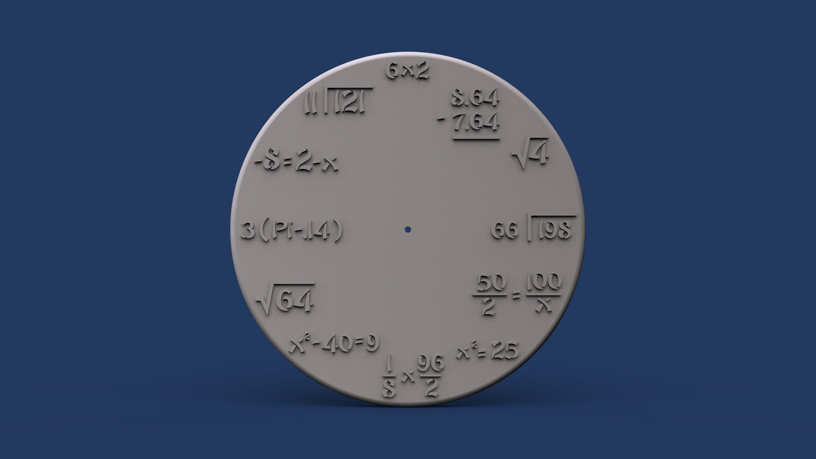 3d STL Model for CNC Router and 3d Printing Math Wall Clock - Etsy