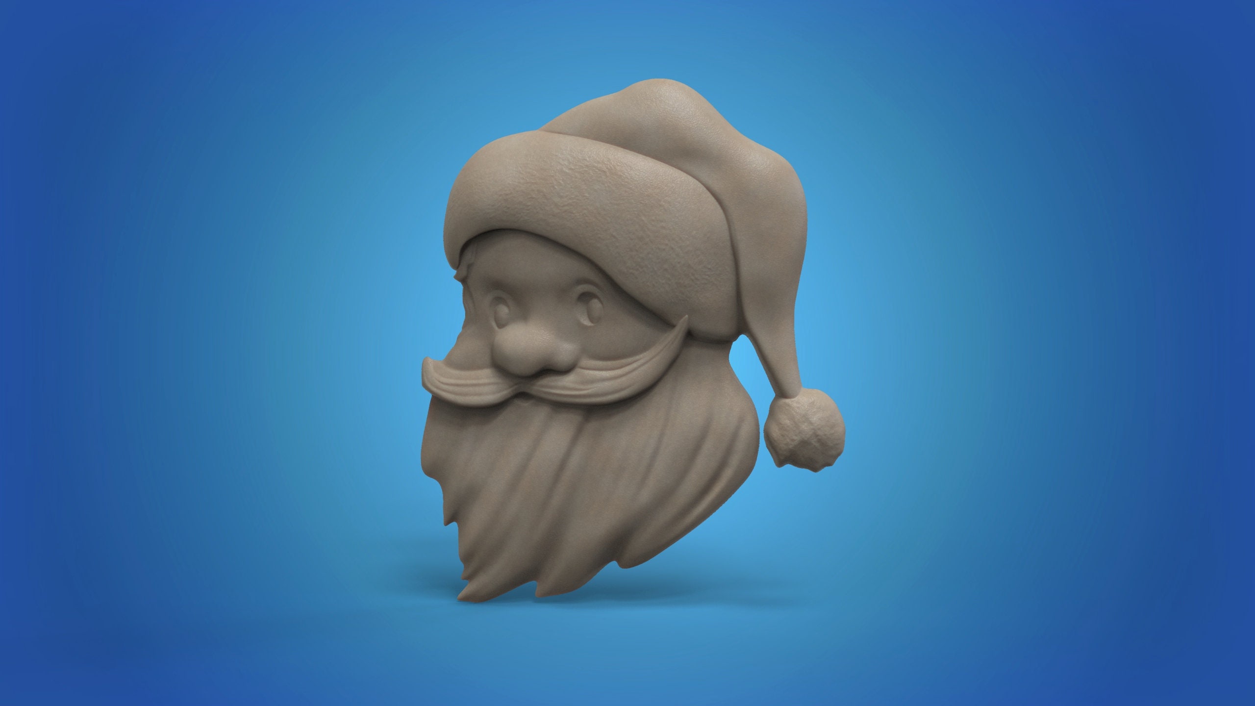 Christmas Santa, 3d STL Model, CNC Router and 3d Printing, Daddy Noel ...
