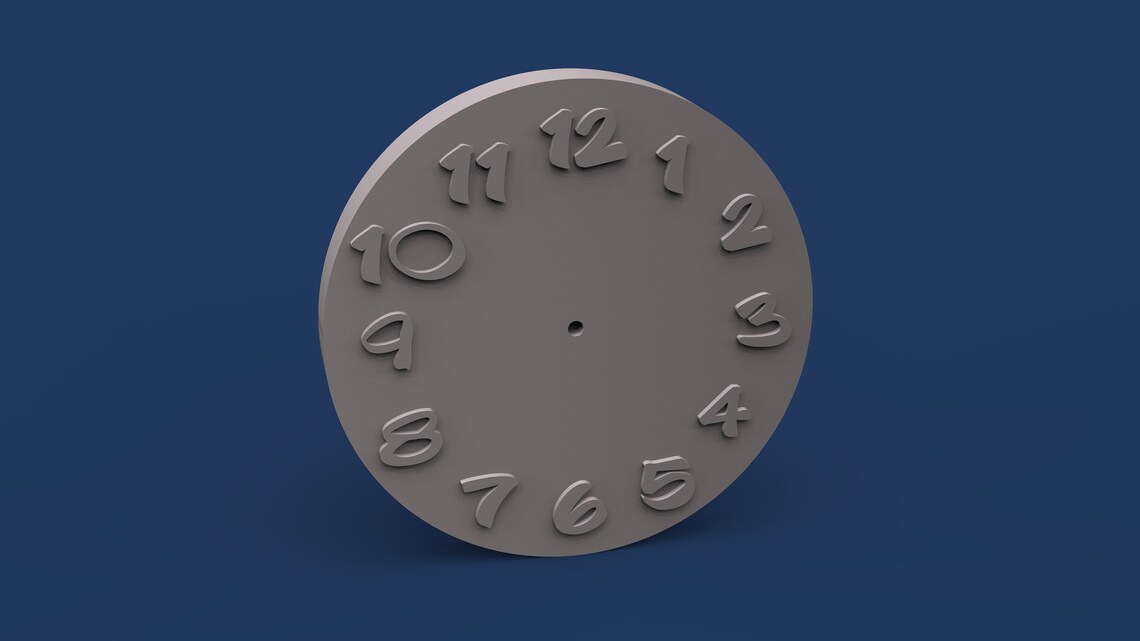 Round Clock 3d STL Model for CNC Router and 3d Printing - Etsy