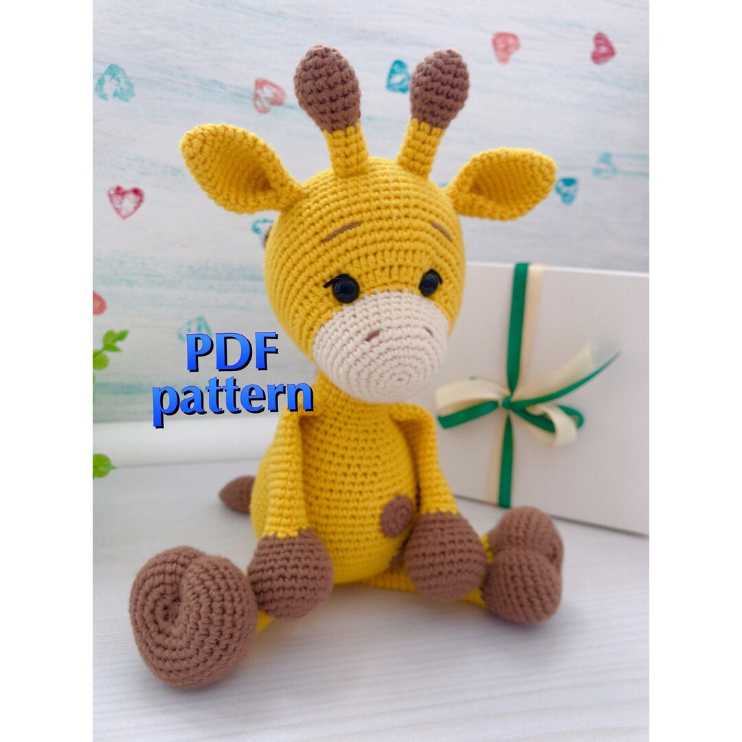 Crochet Giraffe PDF Pattern DIY Toy Amigurumi Safari Animals Nursery ...