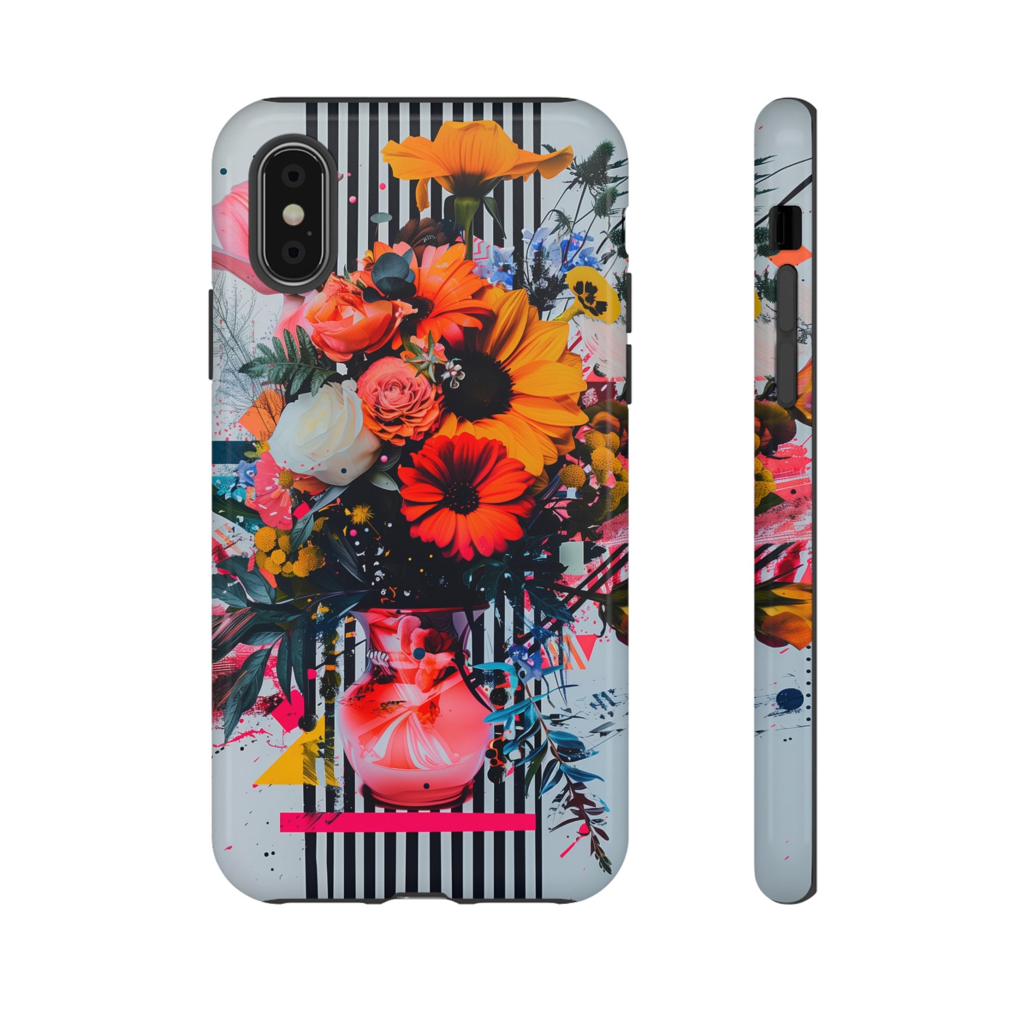 Artistic Floral Pattern iPhone Case, Unique Flower Print, Designer Phone Cover, Stylish Bloom ...