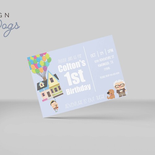 Up Birthday Party Party Invite Disney up Birthday Pixar - Etsy