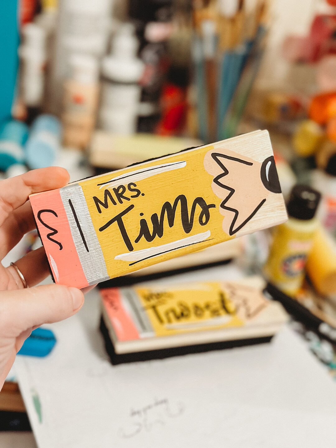 Personalized Teacher Eraser | Teacher Gift | Chalkboard Eraser ...