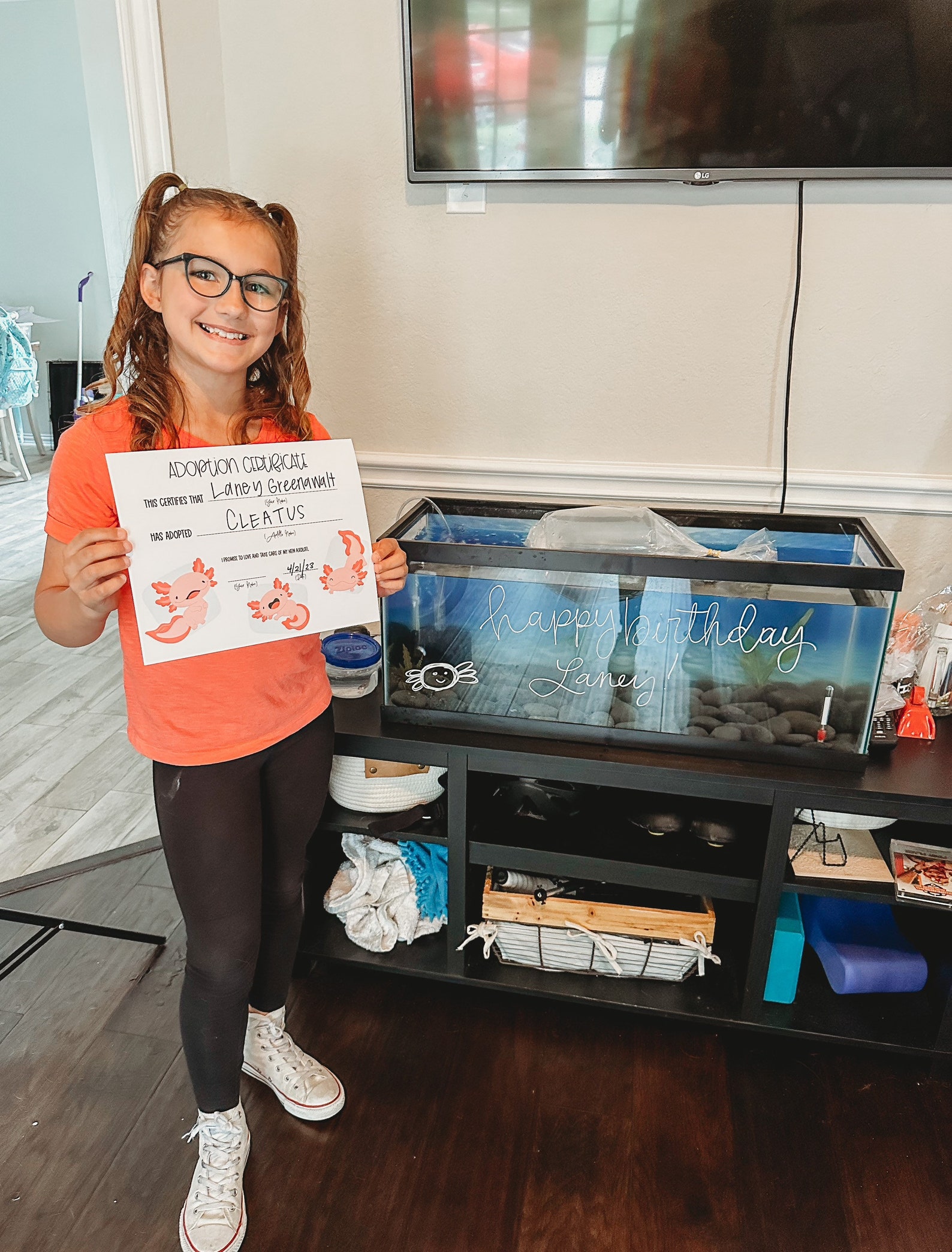 Axolotl Adoption Certificate Axolotl Pet Adoption Fish Adoption - Etsy