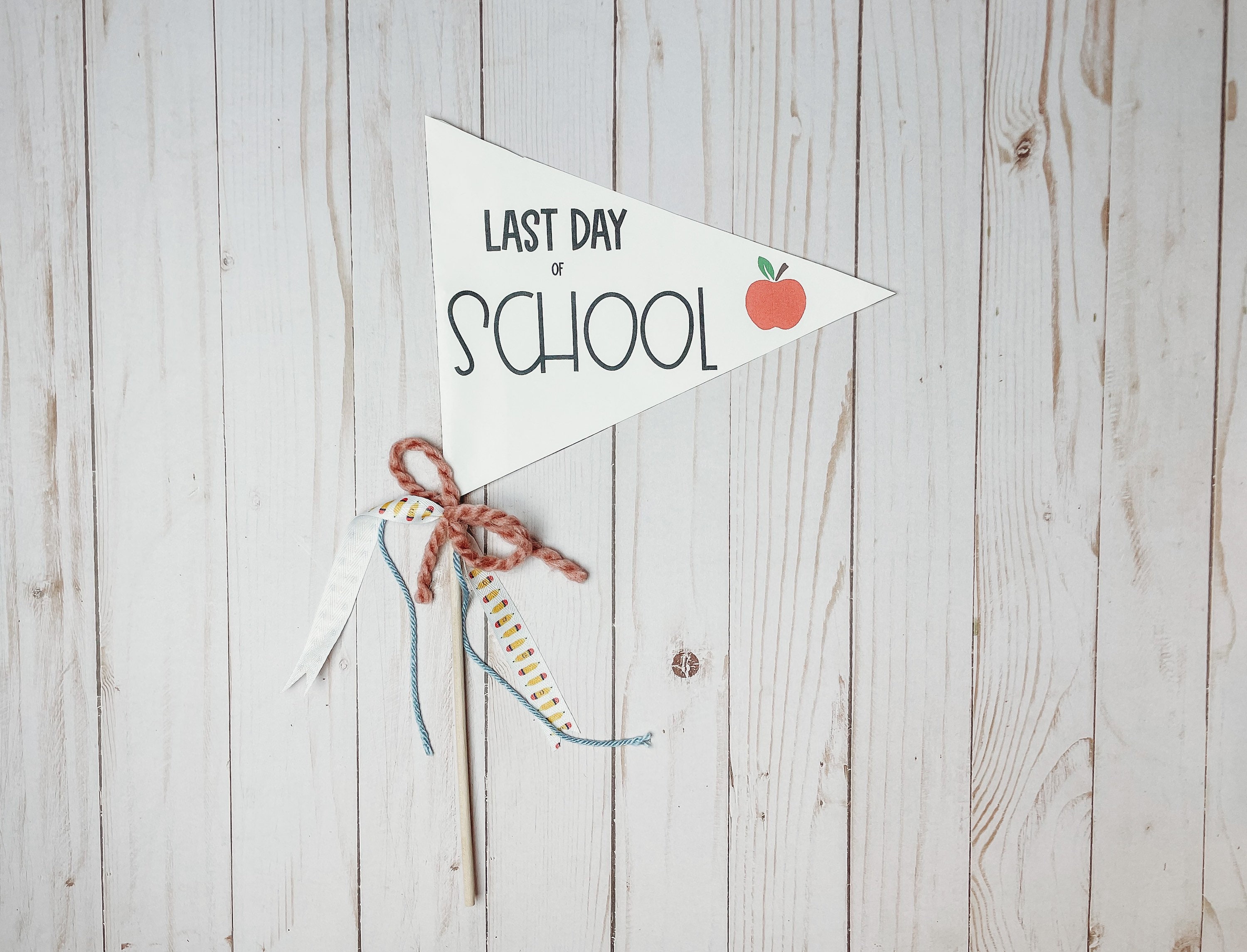 First Day of School Printable Pennant Last Day of School First Day ...