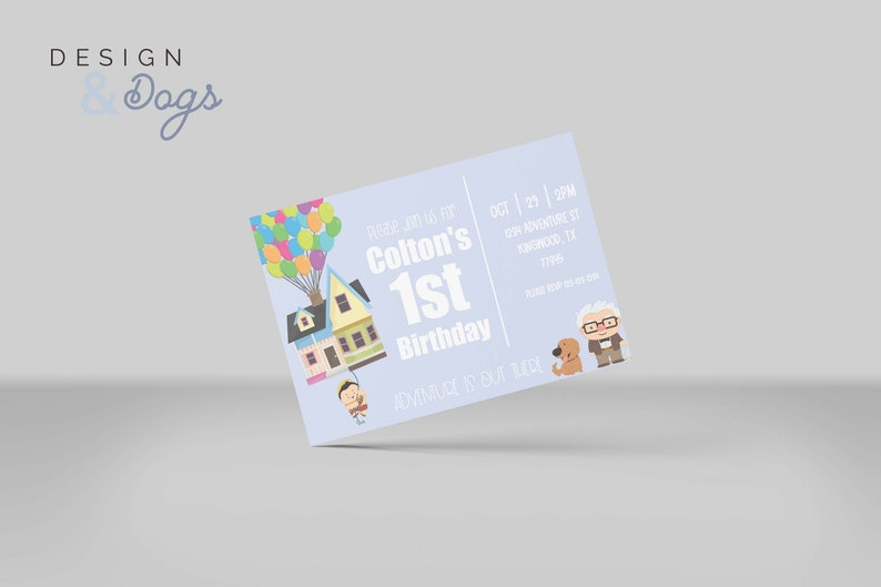 Up Birthday Party Party Invite Disney up Birthday Pixar - Etsy