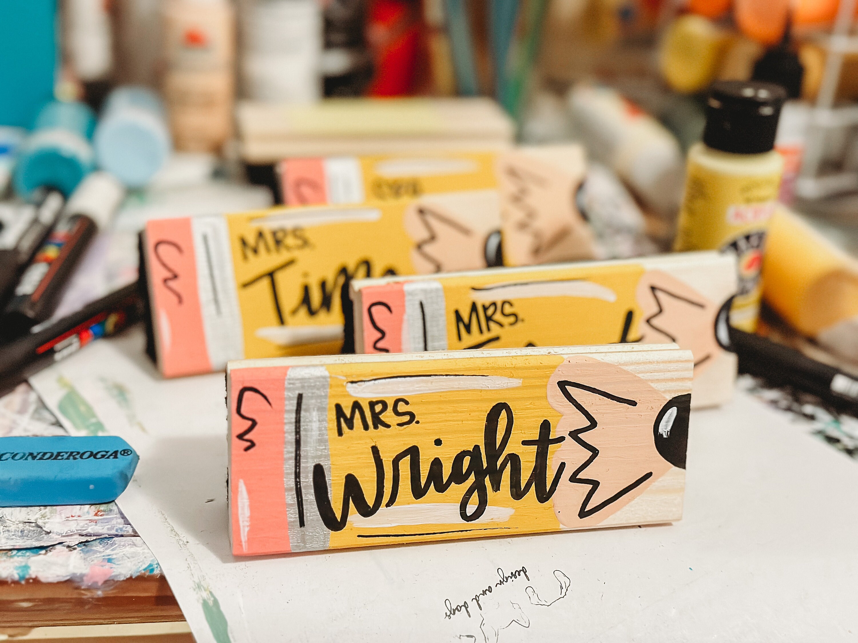 Personalized Teacher Eraser Teacher Gift Chalkboard Eraser Personalized ...