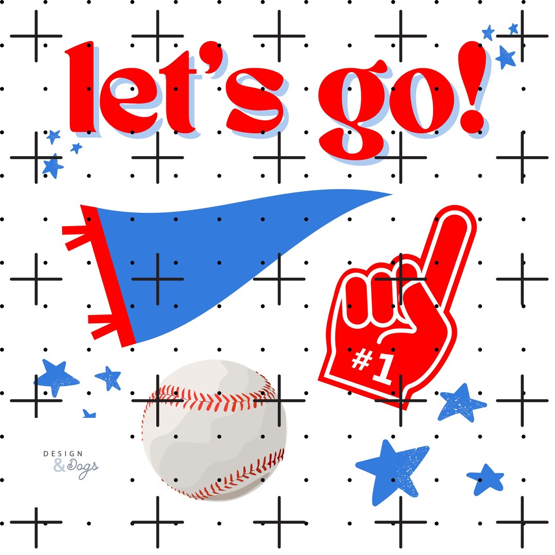 Let's Go Team PNG USA Baseball Design Soccer Sublimation PNG File ...