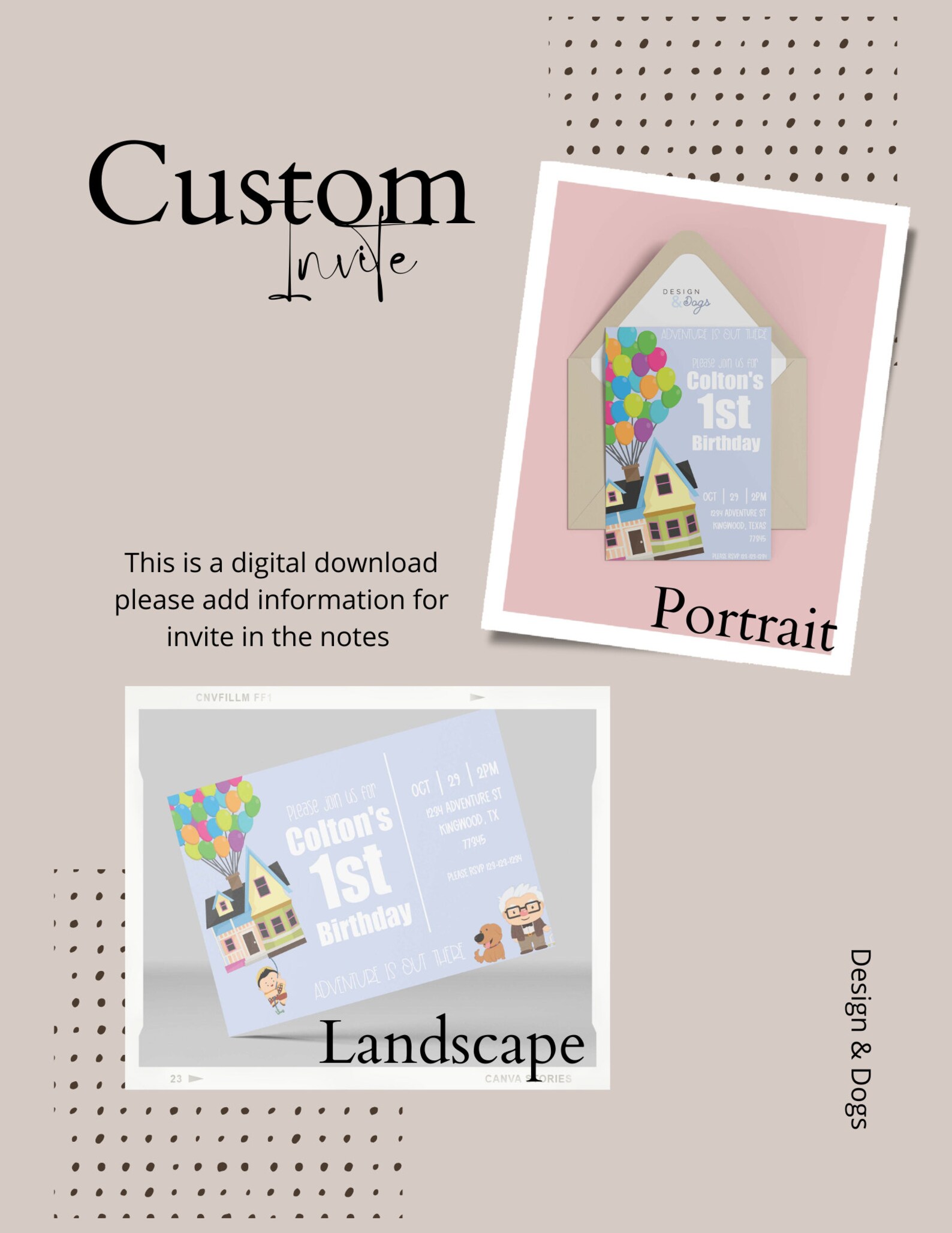 Up Birthday Party Party Invite Disney up Birthday Pixar - Etsy