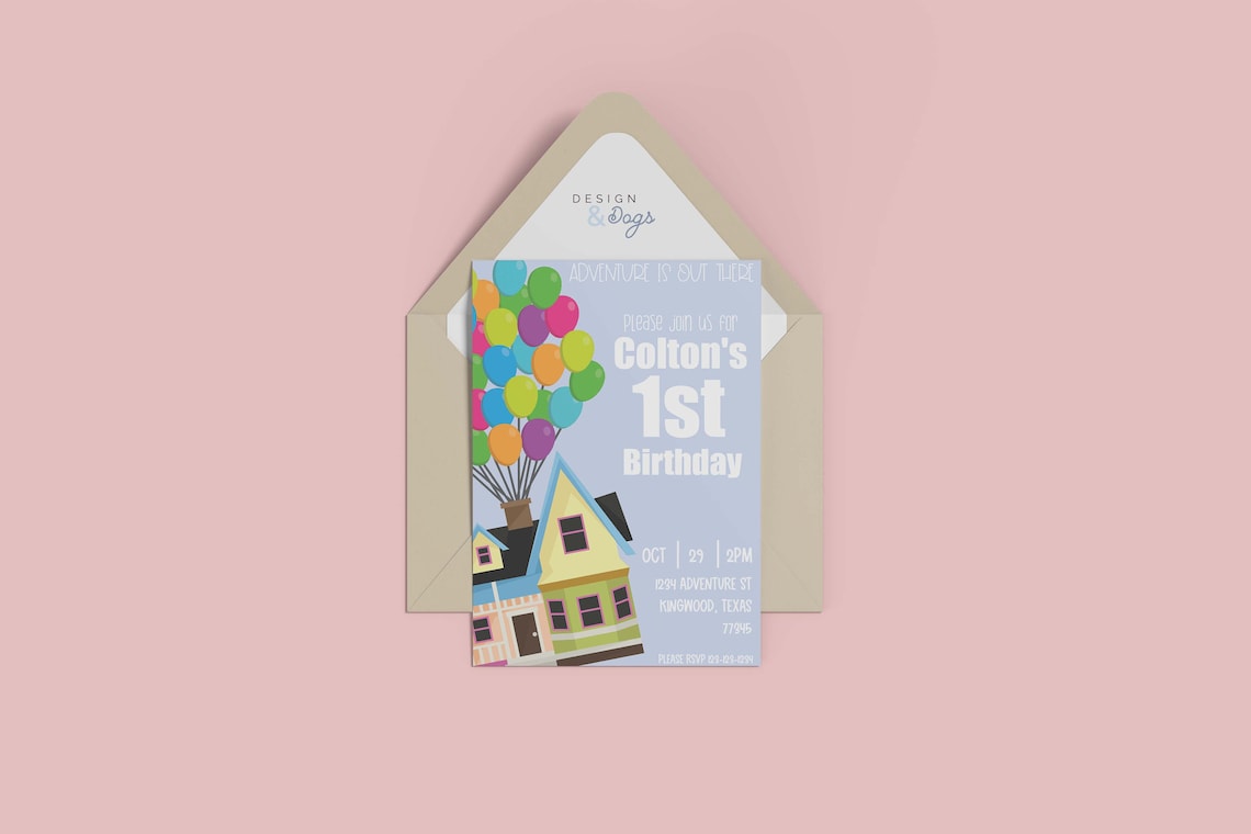 Up Birthday Party Party Invite Disney up Birthday Pixar - Etsy