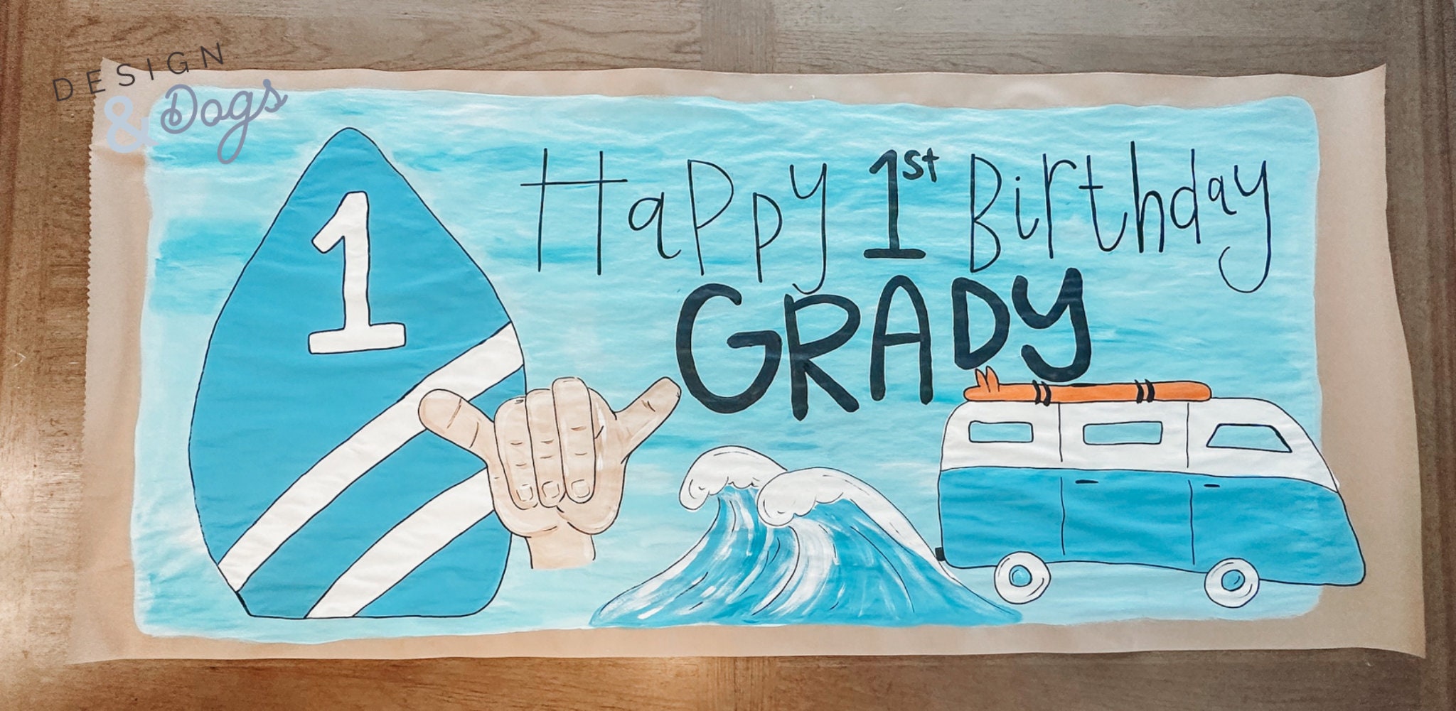 Custom Kraft Paper Banner Birthday Party Banner Kraft Paper Custom ...