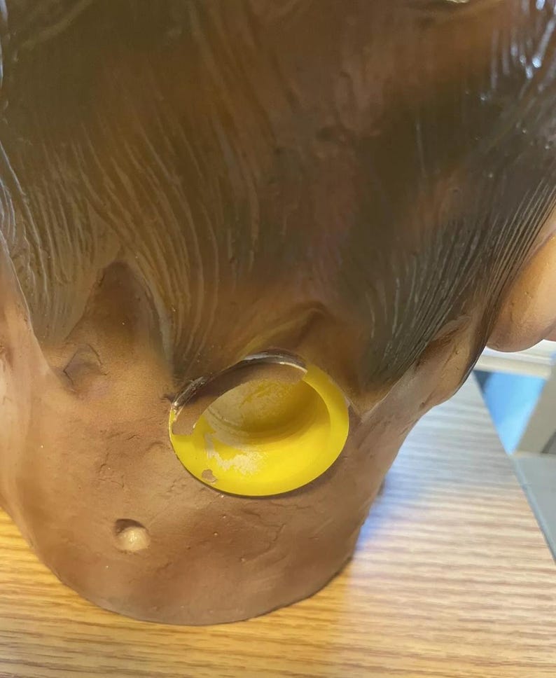 Barney Rubble Vintage Ceramic Plaster Barney Flintstone Bank & Bam Bam ...