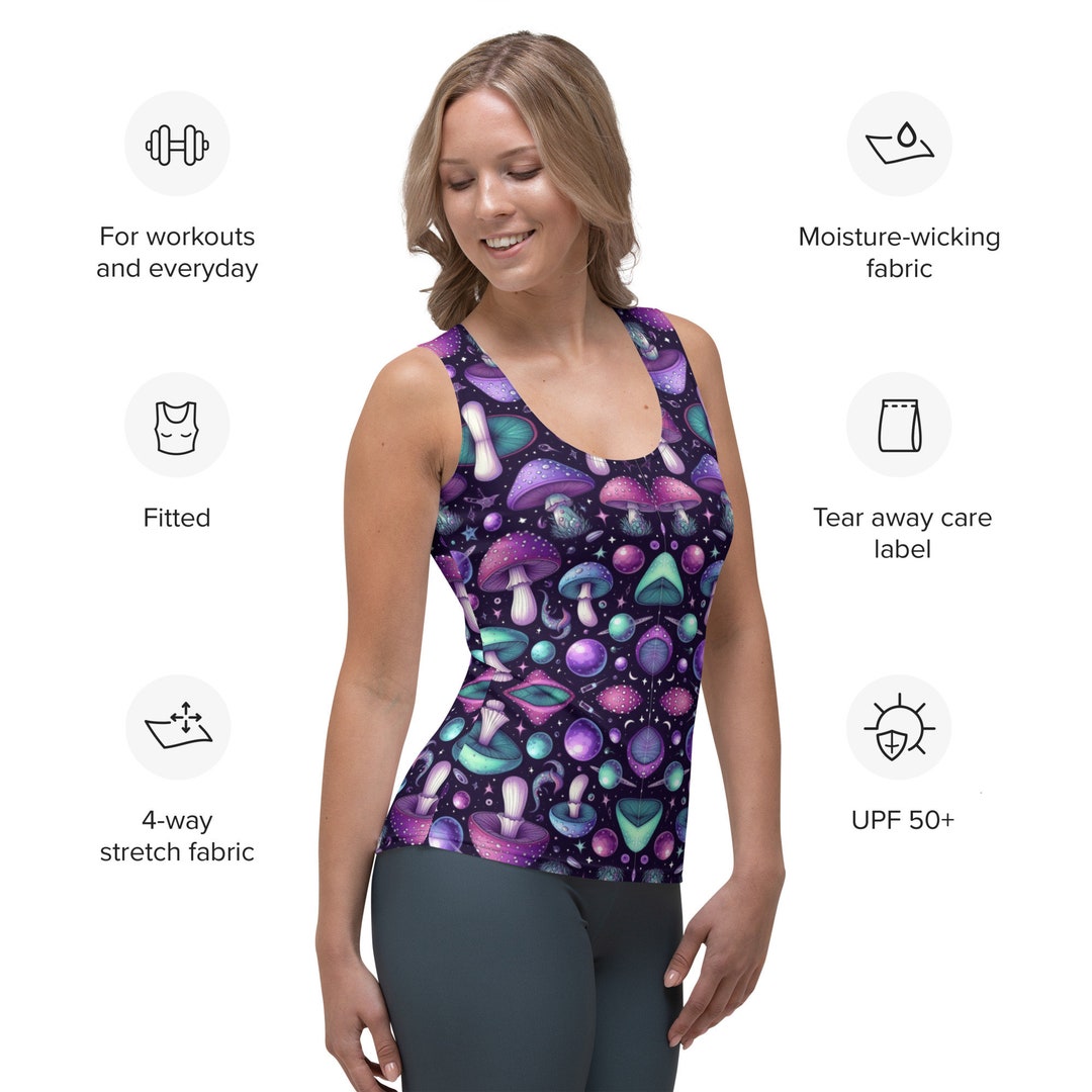 Cosmic Mushroom Body-hugging Tank Top - Embrace the Universe in Style ...