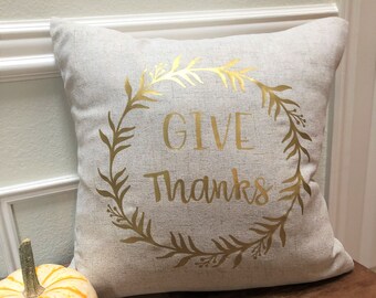 Give thanks pillow | Etsy
