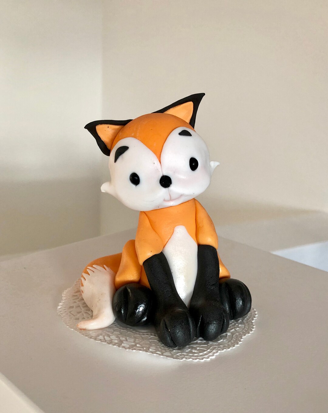 Fondant Figure Fox Fondant Fox Gate Figure Sugar Figure Cake Topper ...