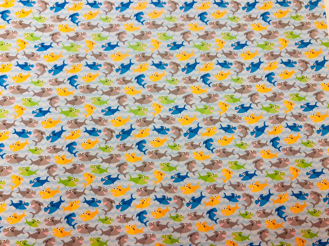 Shark HTV Pattern Vinyl Shark Printed Vinyl Printed Heat Transfer Vinyl ...