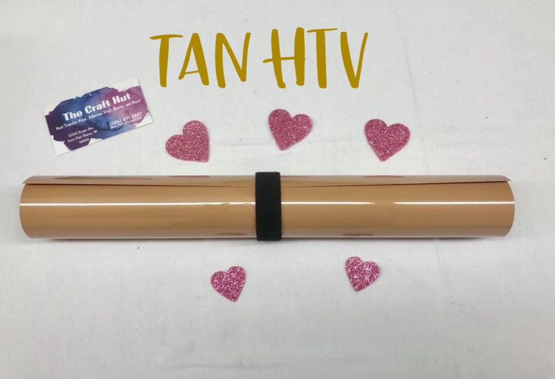 Tan HTV Iron On T-shirt Vinyl Tan Siser HTV heat Transfer Vinyl Craft ...