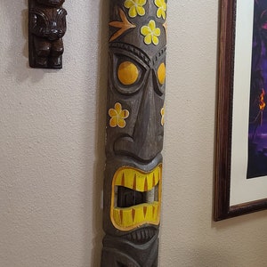 Tiki Totem Toss Tiki Mask W/ Hidden Game Inside - Etsy