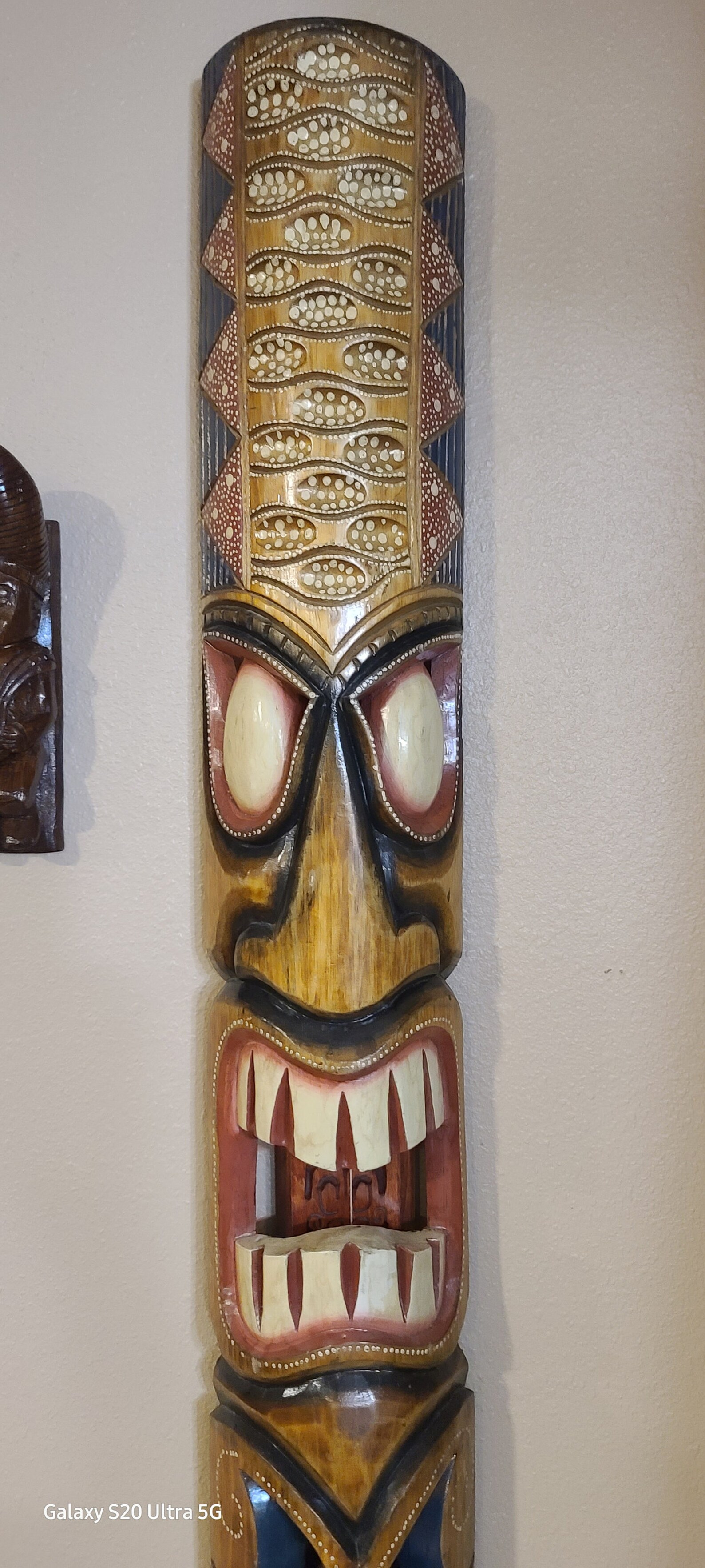 Tiki Totem Toss Tiki Mask With Hidden Ring Toss Game Inside - Etsy