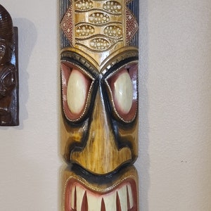 Tiki Totem Toss Tiki Mask With Hidden Ring Toss Game Inside - Etsy
