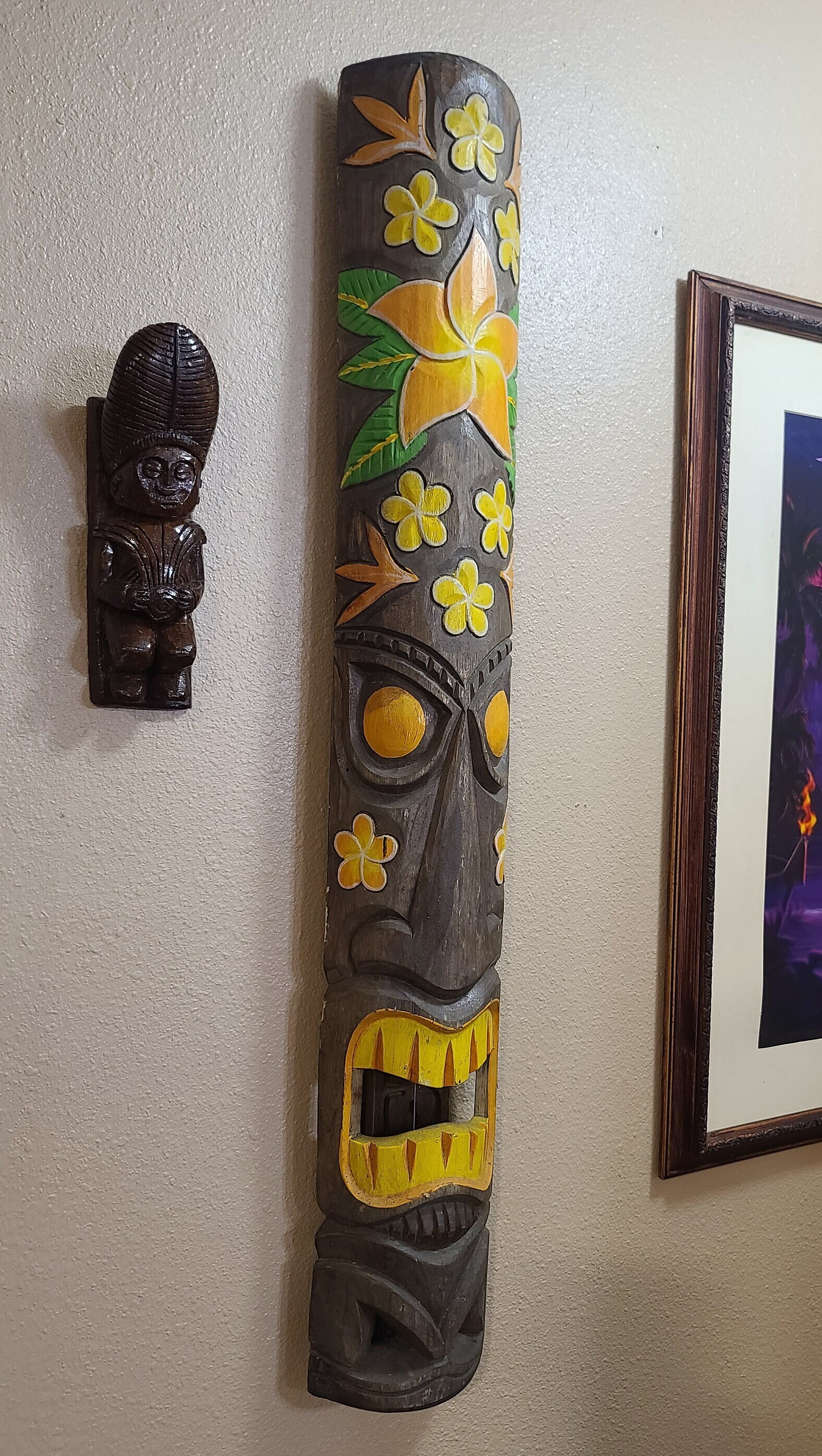 Tiki Totem Toss Tiki Mask W/ Hidden Game Inside - Etsy