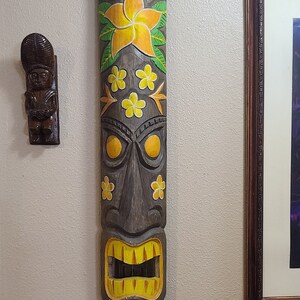 Tiki Totem Toss Tiki Mask W/ Hidden Game Inside - Etsy