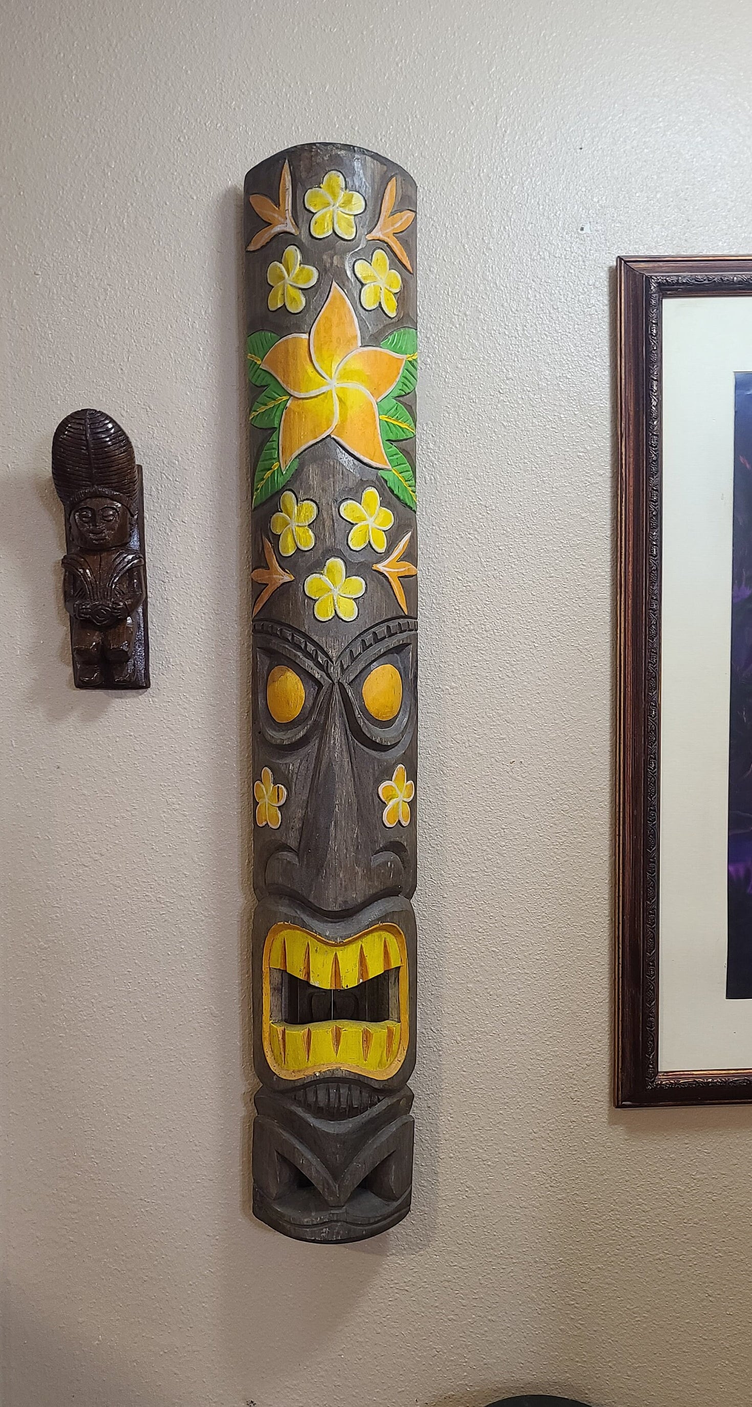 Tiki Totem Toss Tiki Mask W/ Hidden Game Inside - Etsy