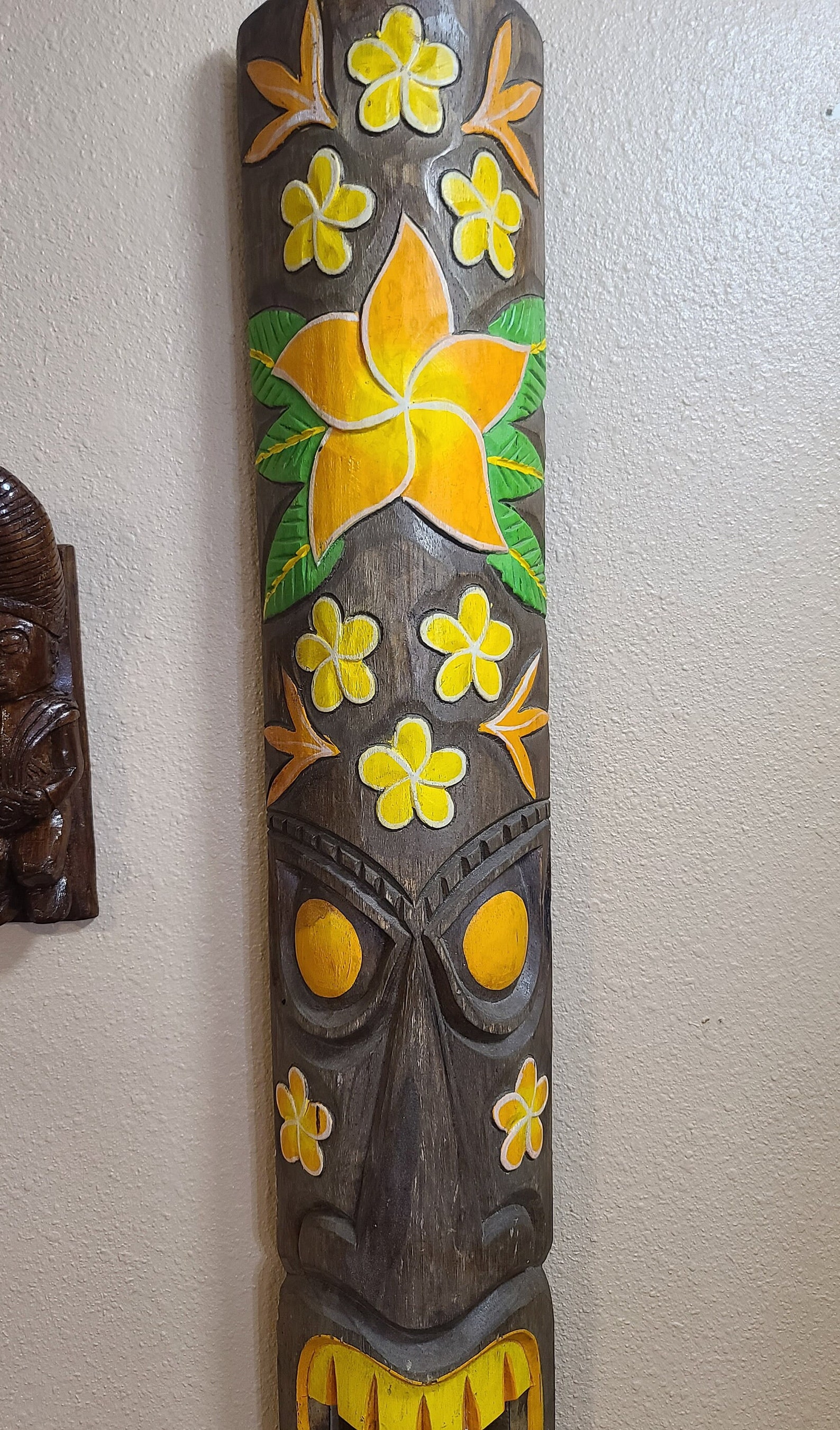 Tiki Totem Toss Tiki Mask W/ Hidden Game Inside - Etsy