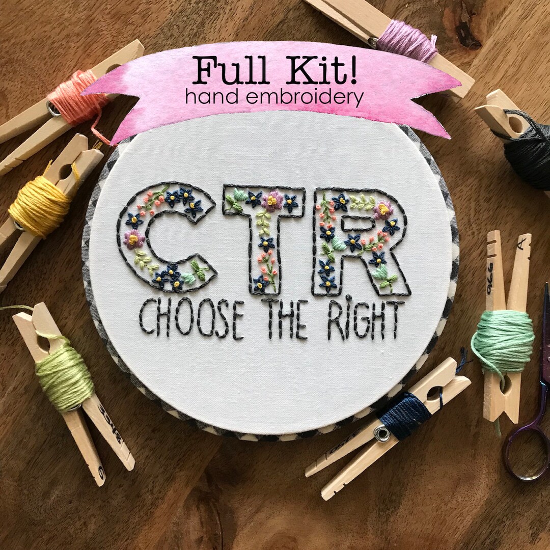 Embroidery Kit, Beginner Embroidery, CTR, Choose the Right, Embroidery ...