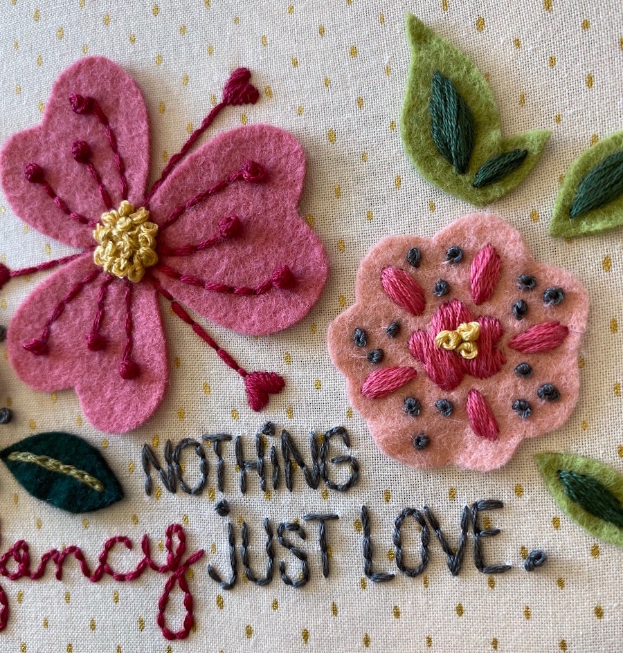 Embroidery Pattern Fancy Felt Embroidery Design PDF - Etsy