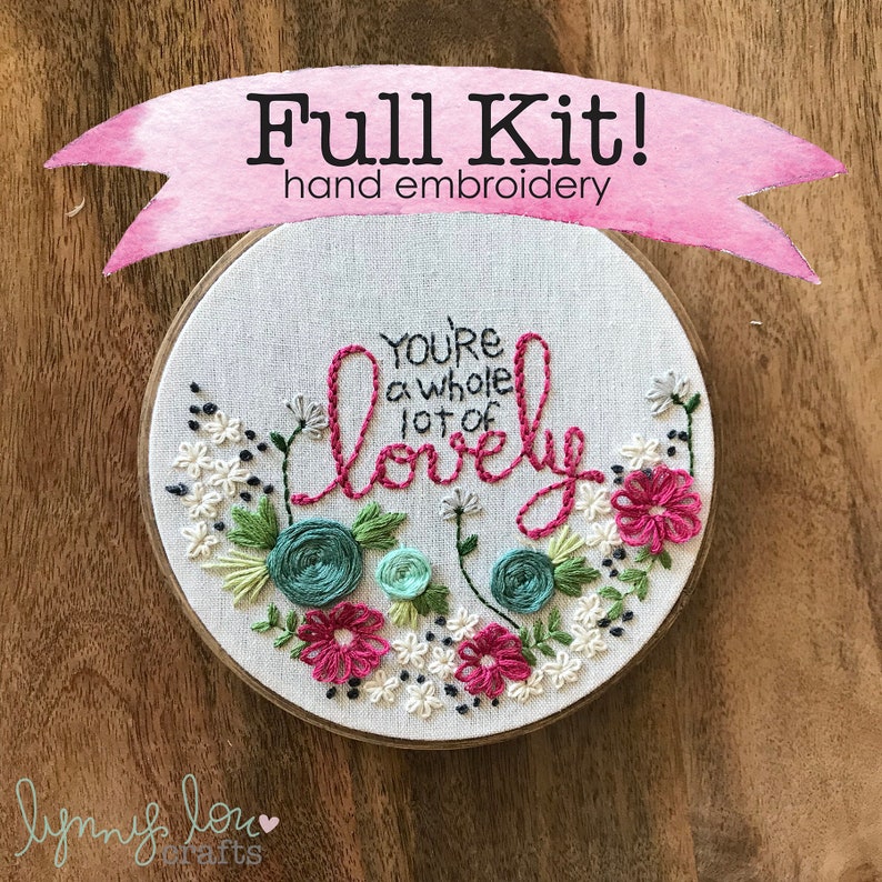 Embroidery Kit Lovely Embroidery Design Floral Embroidery - Etsy