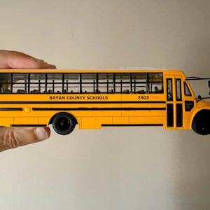 Custom Lettered School Bus Model: Thomas C2 SAF-T-LINER Diecast (1/54 ...