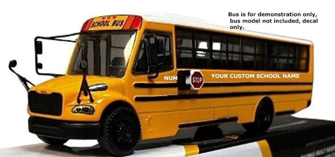 Thomas 1:54 Scale C2 School Bus Printed Decal Strips for a DIY Project ...
