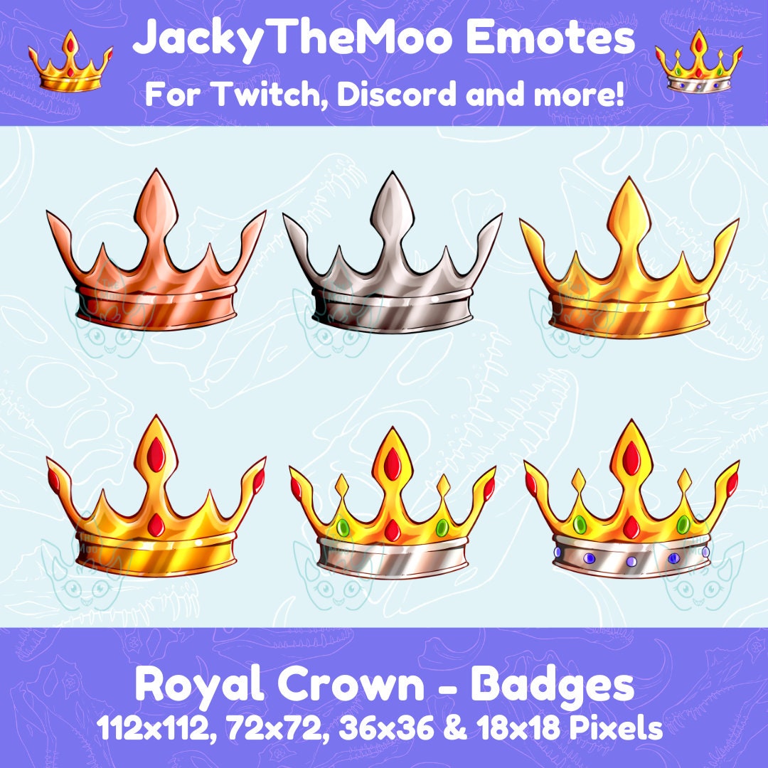 Royal Crown Badges - Emotes - Stream, Chat, Discord, Emotes, Badges ...