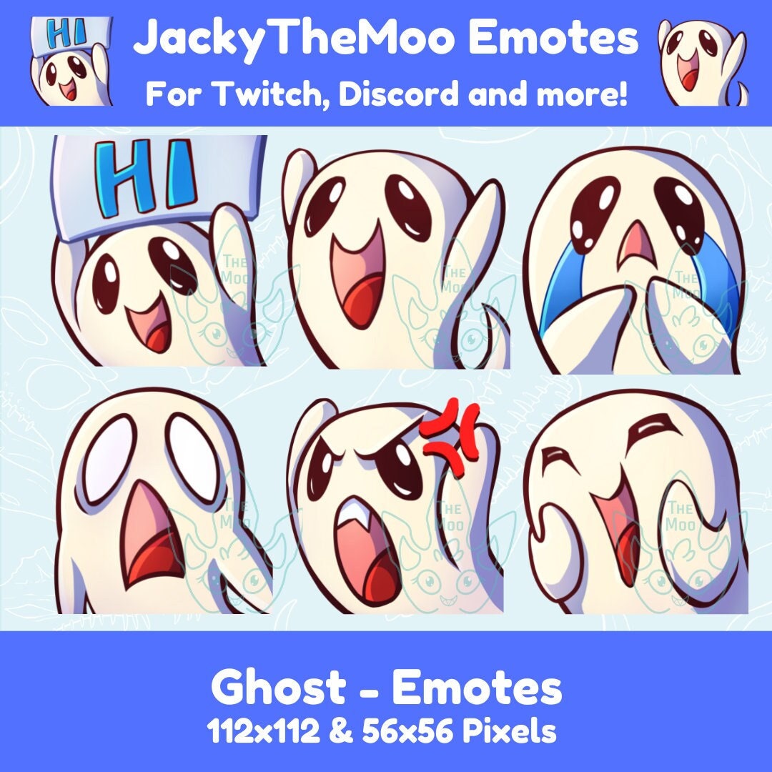 6 Spooky Ghost Emotes - Stream, Chat, Discord, Emotes, Badges, Twitch ...