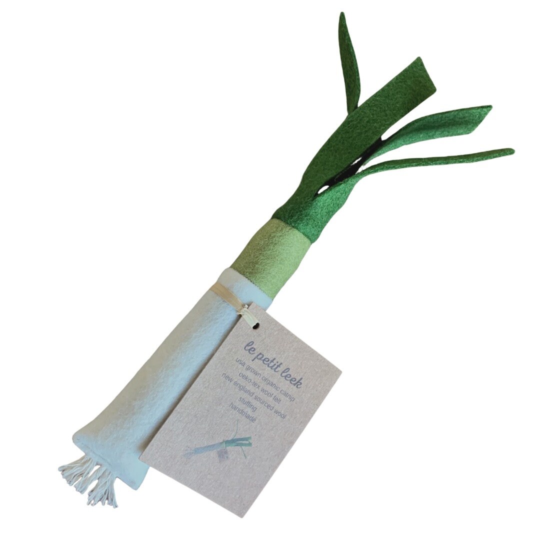 Le Petit Leek Wool Cat Toy Wool Felt Cat Toy Organic Catnip Toy Leek ...
