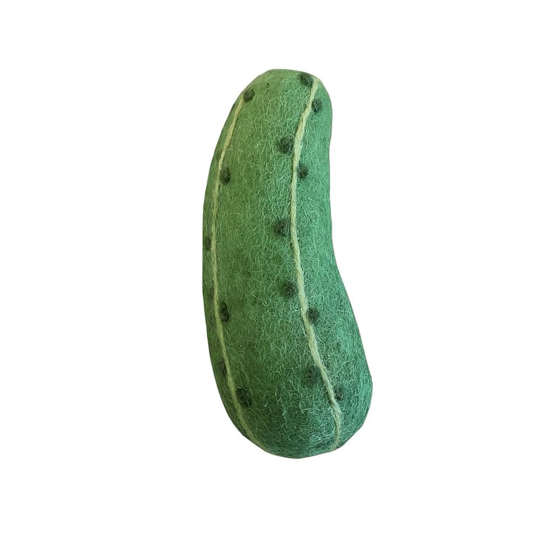 Needle Felted Wool Cat Toy: Ciao Gatto Dill Pickle Kicker - Etsy