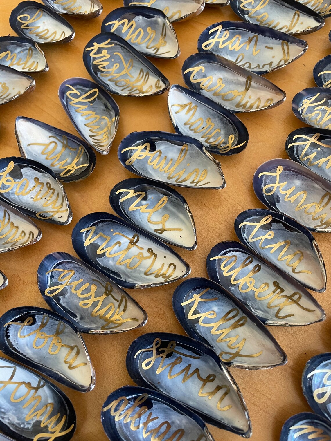 Mussel Shell Place Names in Modern Calligraphy - Etsy