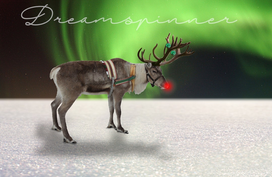 Rudolph the Reindeer Digital Overlay - Etsy