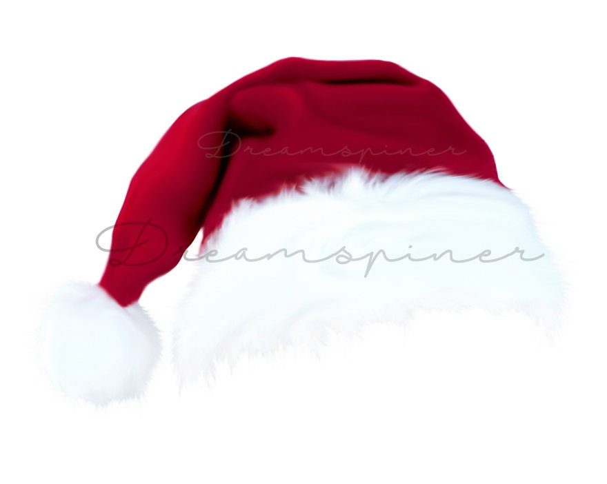 Santa Clause Hat Digital Overlay PNG | Etsy