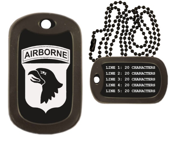 101st Airborne Dog Tag Necklace Custom Engraved Military | Etsy