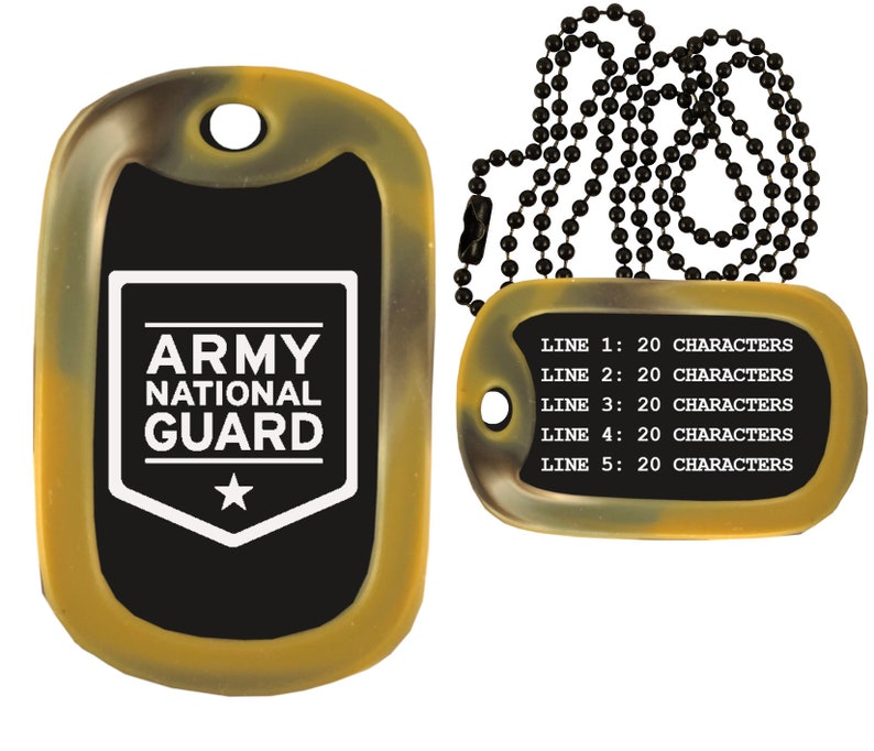 Army National Guard Military Dog Tag | Personalized, Laser Engraved ...