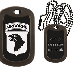 101st Airborne Dog Tag Necklace - Custom Engraved Military Dog Tag ...